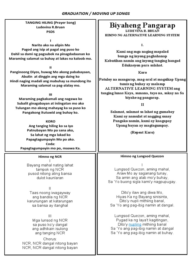 Graduation Songs | PDF