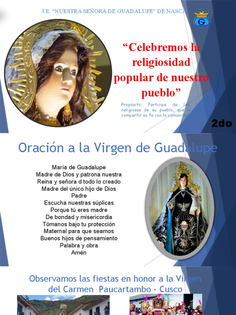Religiosidad Popular en Nasca: Fe y Tradición | PDF | Oración | María ...