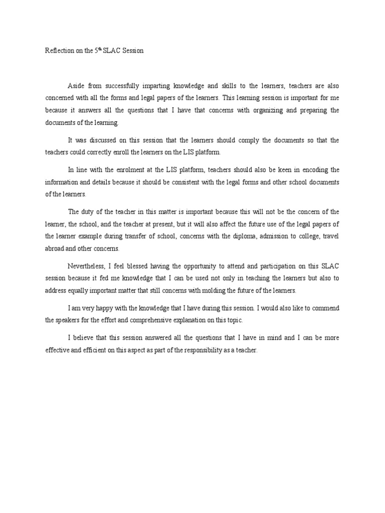 Reflection-on-the-5th-SLAC-Session-2-RICA (1) | PDF