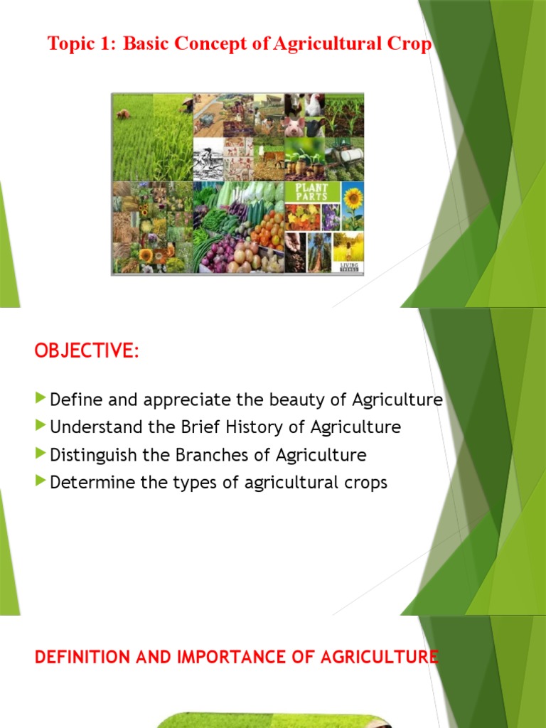 Topic 1: Basic Concept of Agricultural Crop | PDF | Agriculture | Livestock