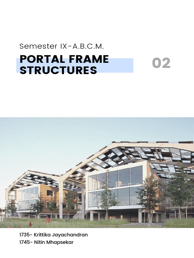 Portal Frame Structures1745,1735 | PDF | Framing (Construction) | Fibre ...
