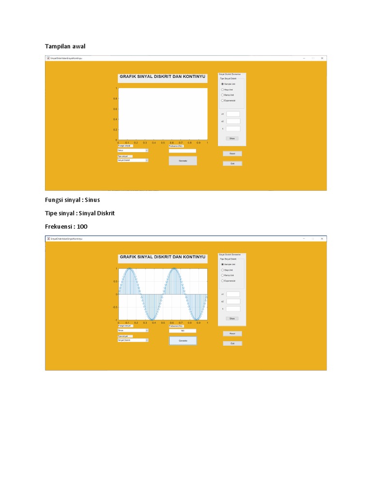 Screenshot Tampilan Dan Kodingan Matlab | PDF