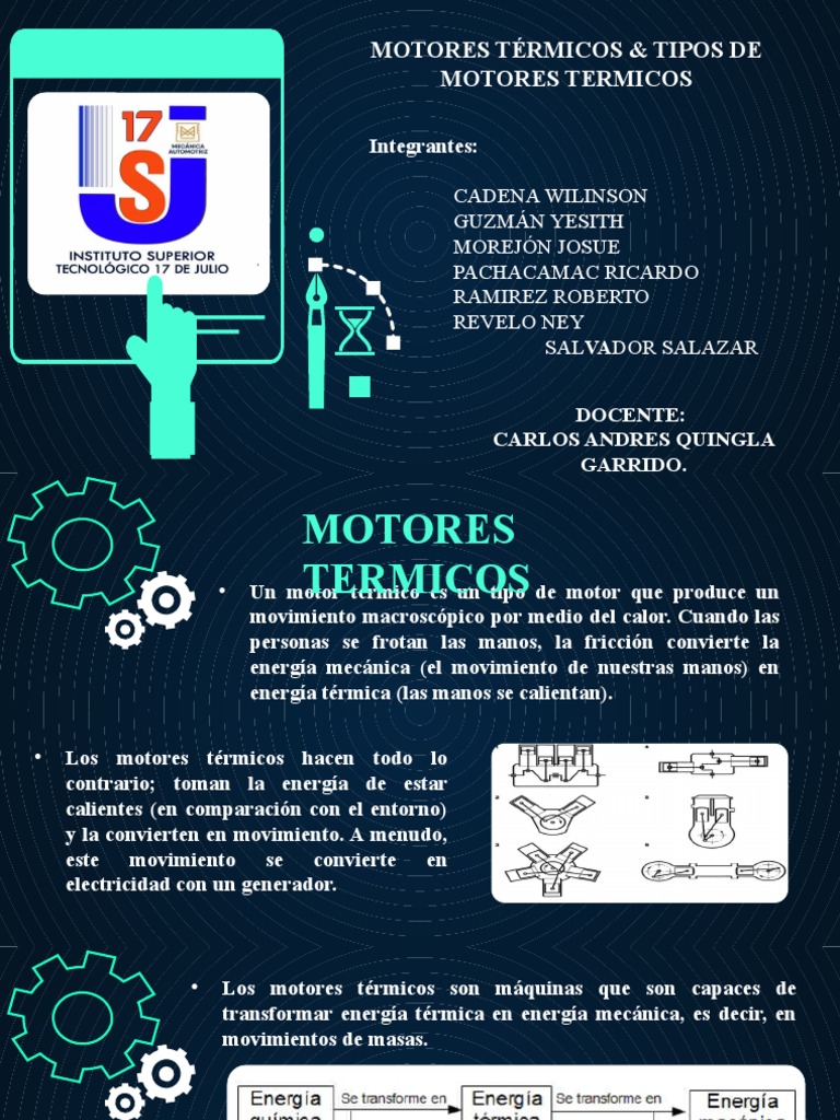 Motores térmicos y tipos de motores térmicos | PDF | Motor de ...
