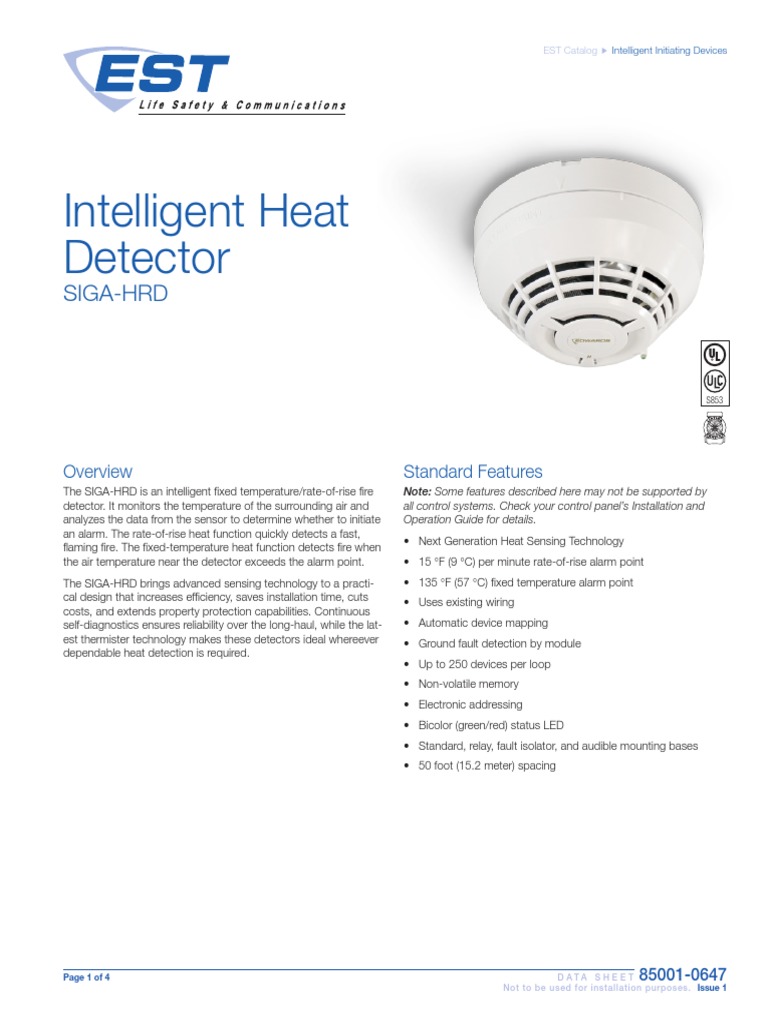 Intelligent Heat Detector | PDF | Relay | Sensor