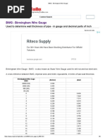 BWG SWG Tube Wall Thickness Conversion MM and Inch | PDF | Manufactured ...