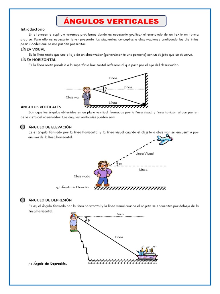 Ángulos Verticales para Cuarto de Secundaria | PDF
