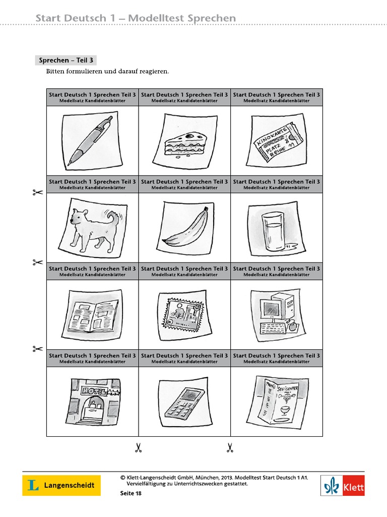 Sprechen A1 - Teil 3 | PDF Sprechen A1 - Teil 3 | PDF