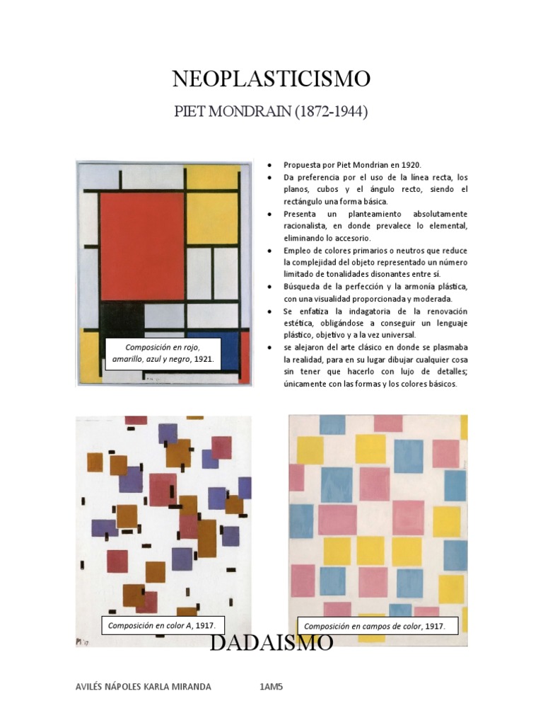 Neoplasticismo | PDF | Las artes | Estética