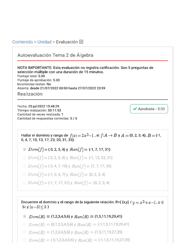 Algebra 2 | PDF | Función (Matemáticas) | Matemática Elemental