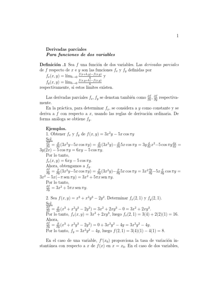 Derivadas Parciales y Plano Tangente | PDF | Línea (geometría) | Derivado
