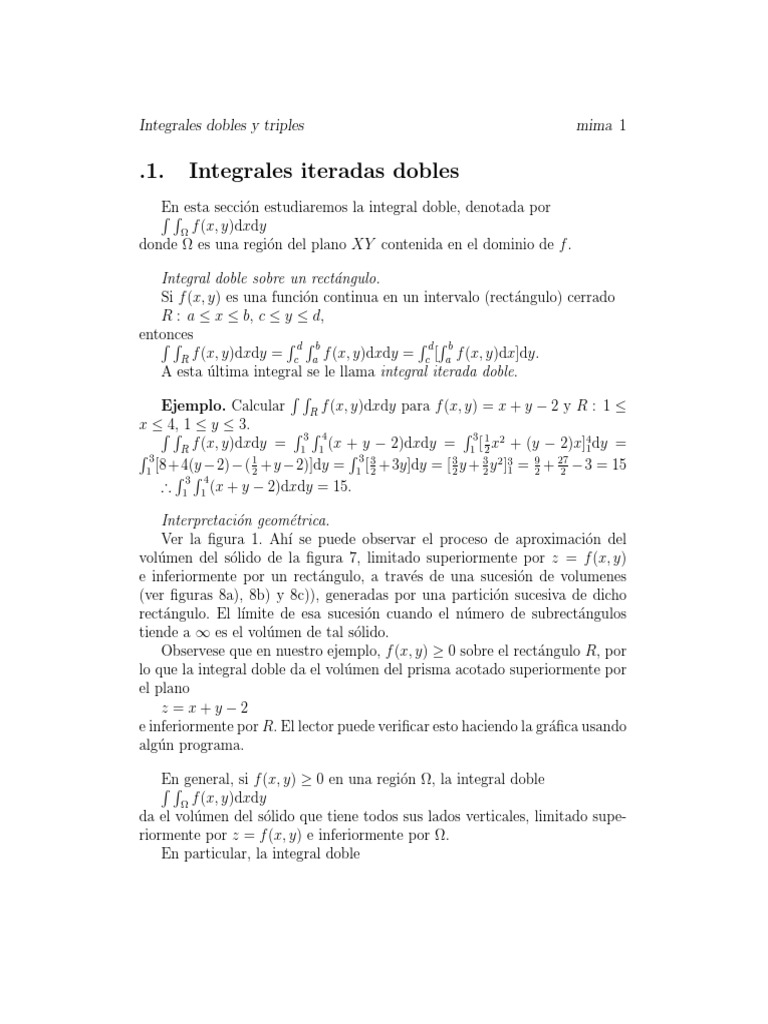Integral Doble | PDF | Integral | Intervalo (Matemáticas)
