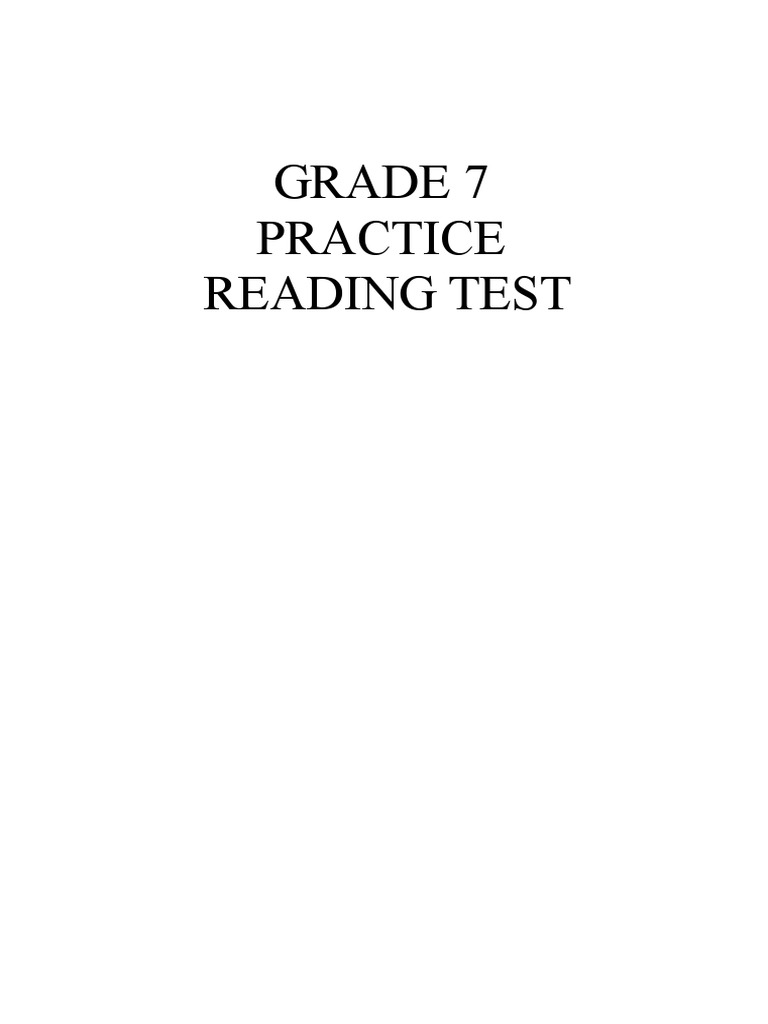 Practice Reading Test | PDF | Jack London | The Call Of The Wild