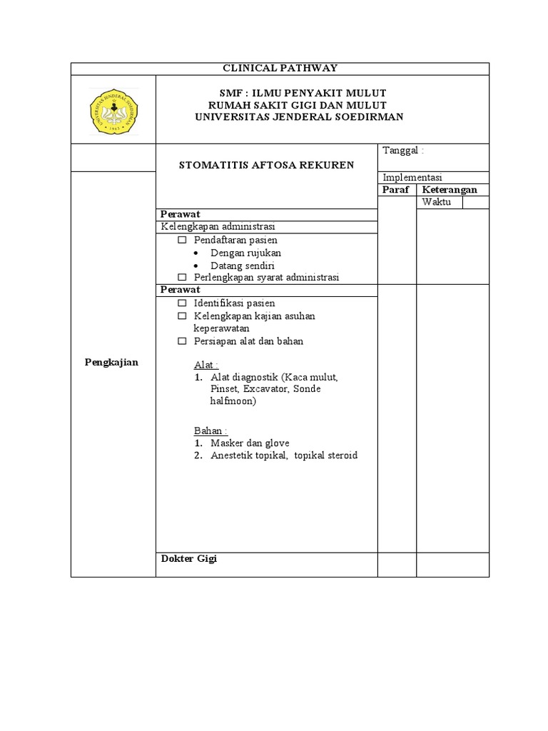 Pathway Stomatitis Aftosa Rekuren | PDF