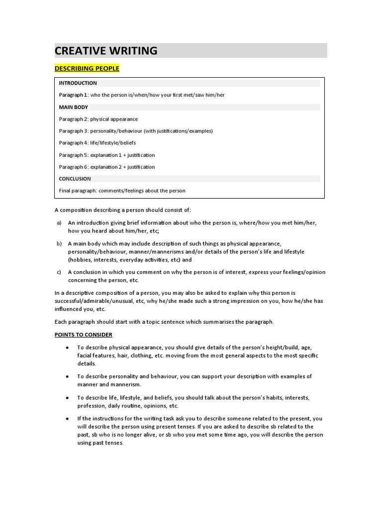 Creative Writing - Theory Test 3 | PDF | Essays | Verb