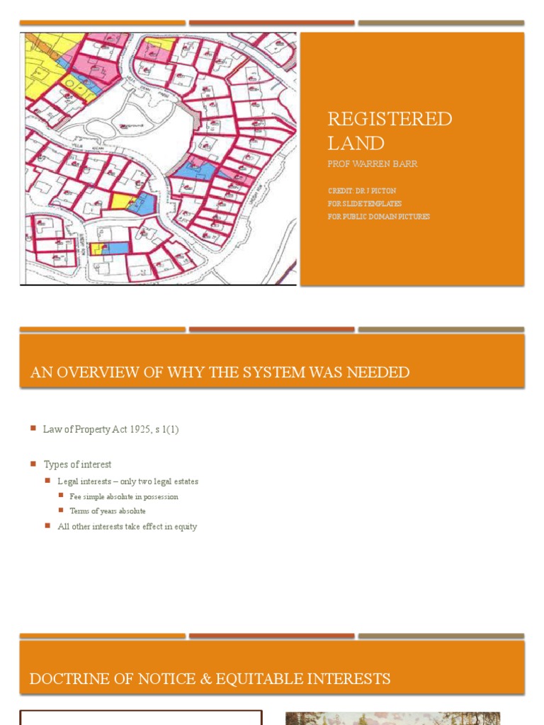 Registration & Notices On The Register | PDF | Mortgage Law | Conveyancing