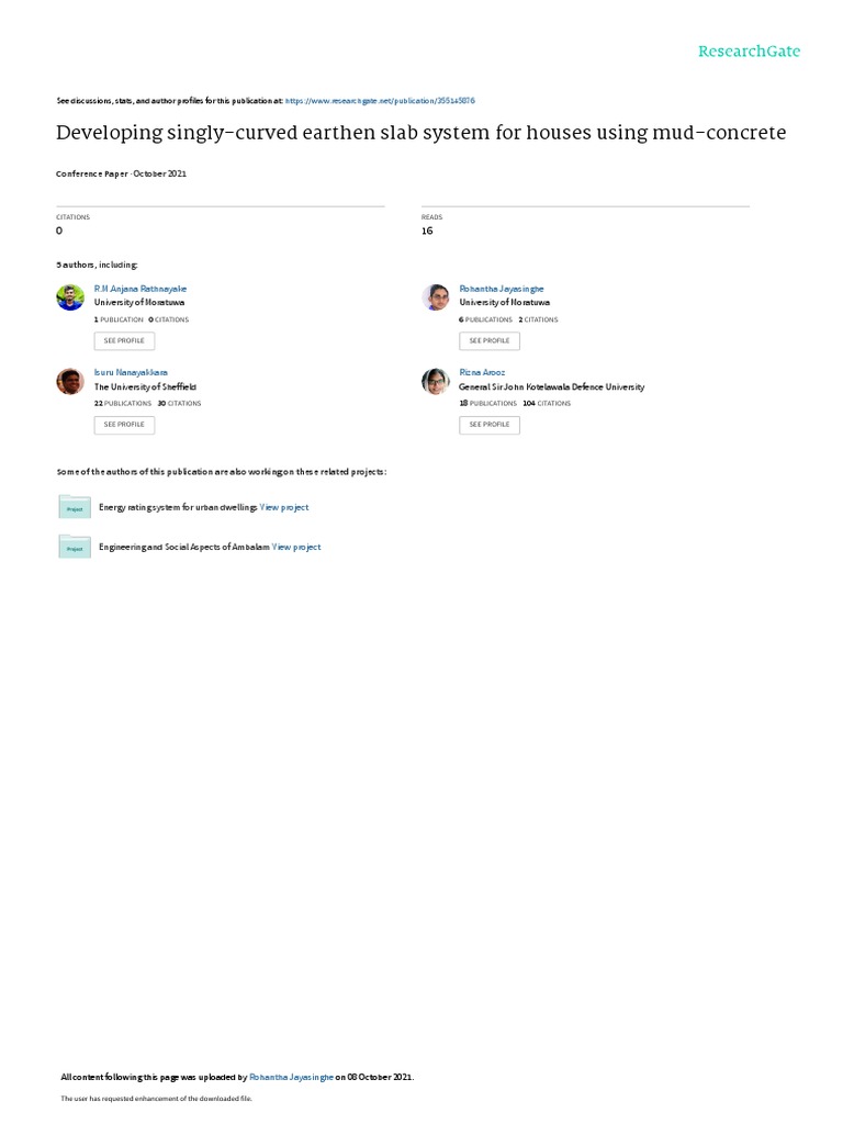 Mud Concrete Slab | PDF | Concrete | Stress (Mechanics)