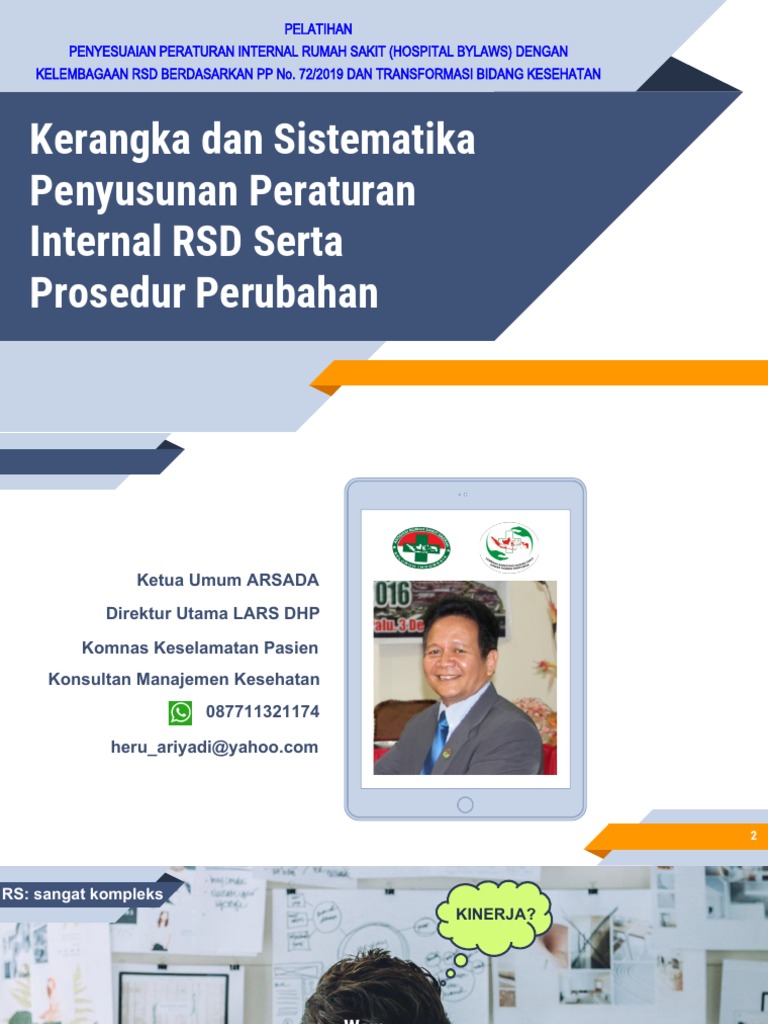 Kerangka Dan Sistematika Penyusunan Peraturan Internal RSD Serta Prosedur Perubahan | PDF | Bisnis