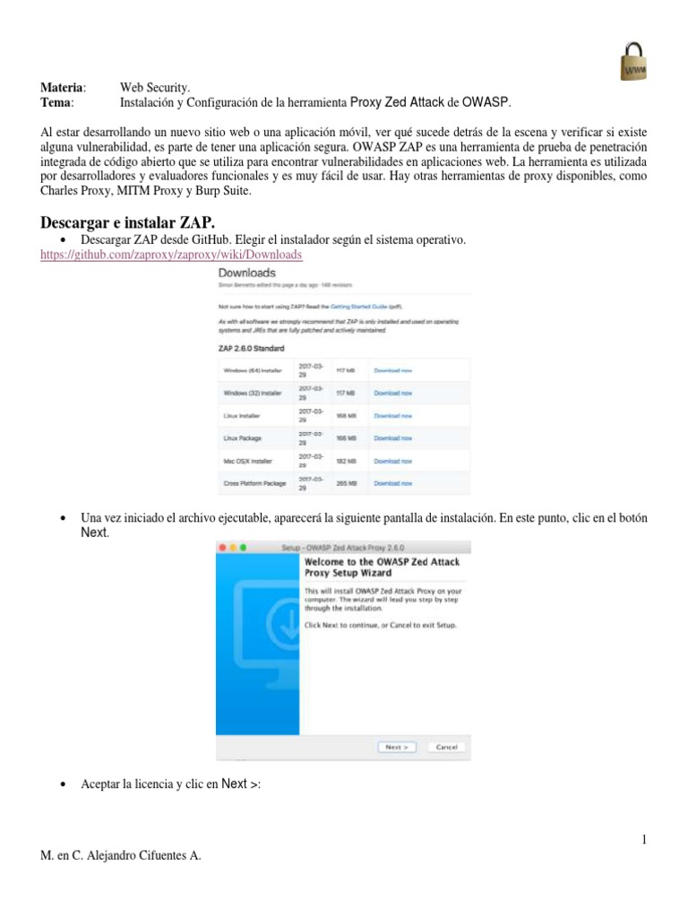 WebSec 1 InstConfgn OWASP ZAP | PDF | Servidor proxy | Transport Layer Security