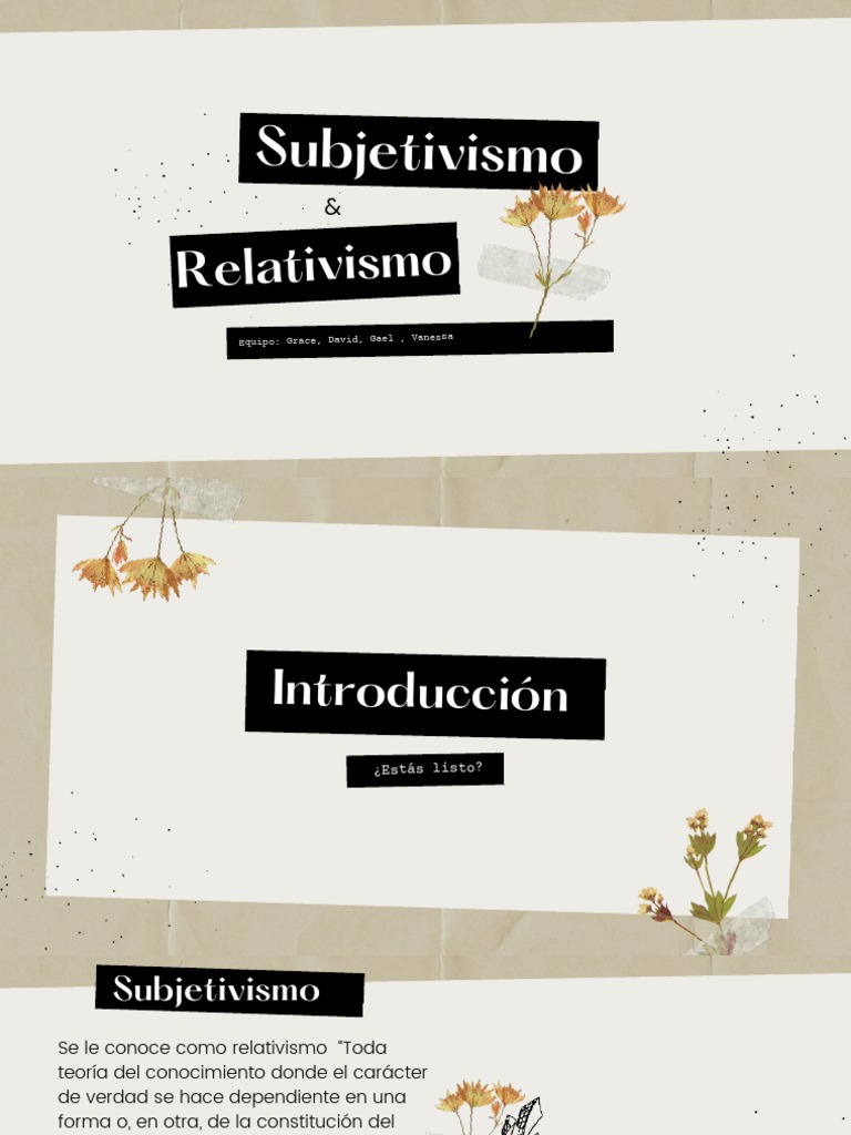 Subjetivismo y Relativismo | PDF | Relativismo | Verdad