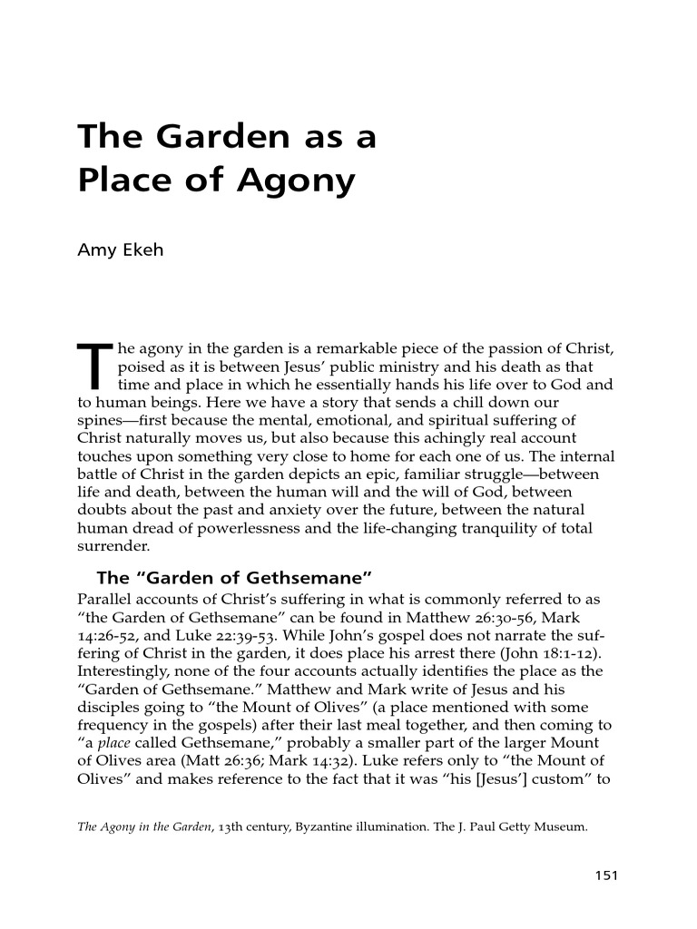 Agony in the Garden: Gospel Insights | PDF | Jesus | Gospel Of John