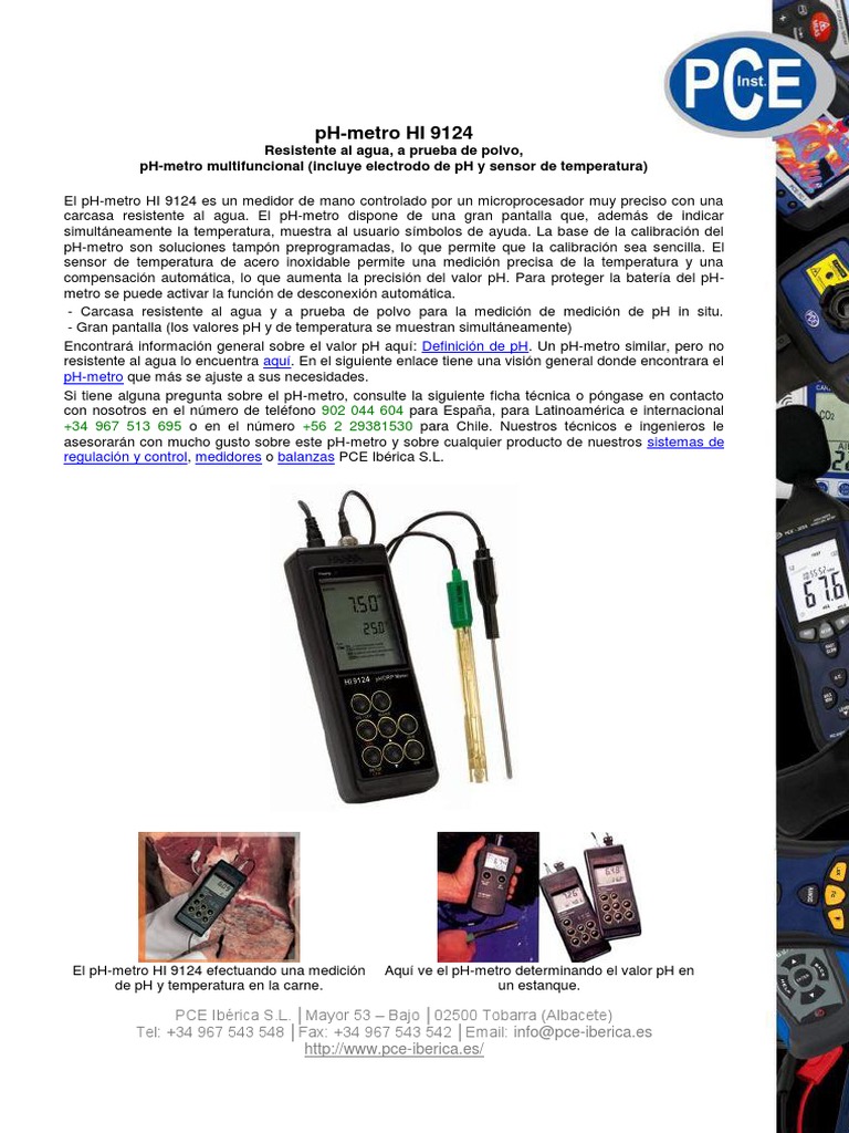 Ficha-Tecnica-Ph Metro 2 | PDF | Ph | Química analítica