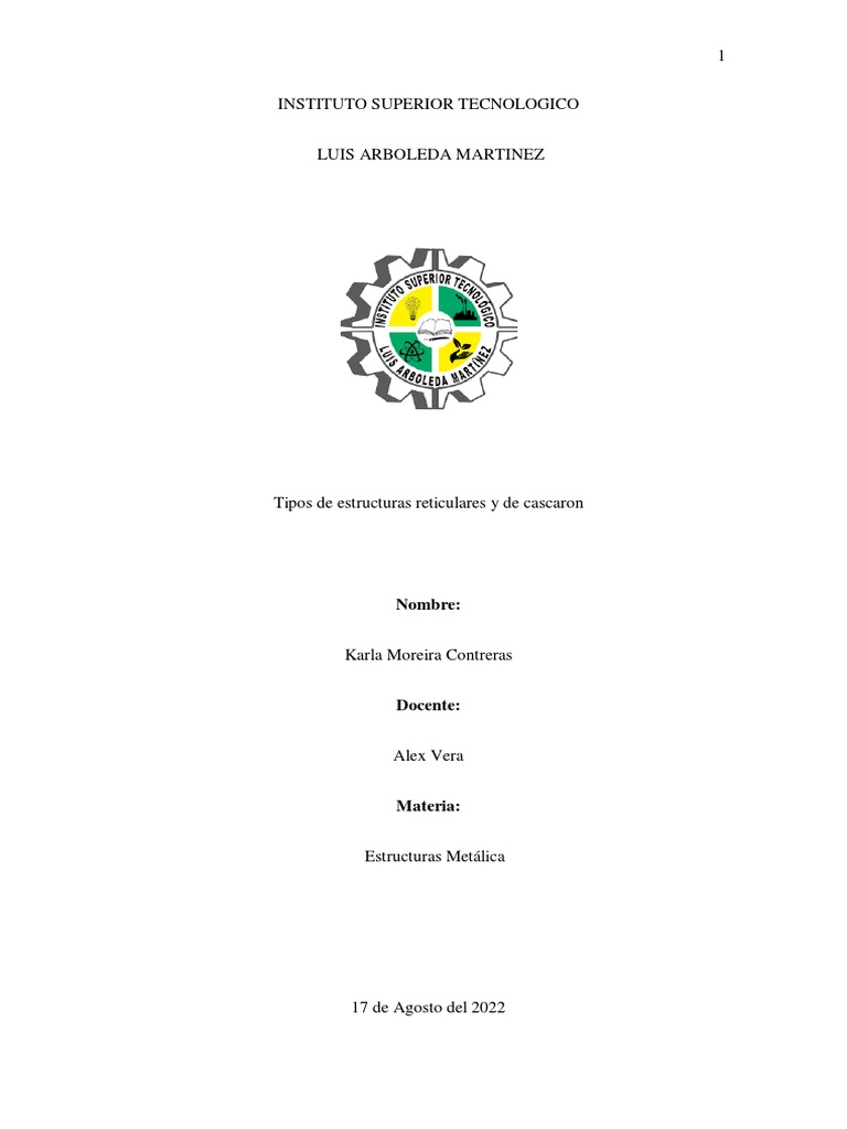 Tipos de estructuras reticulares y cascarón | PDF | Braguero ...