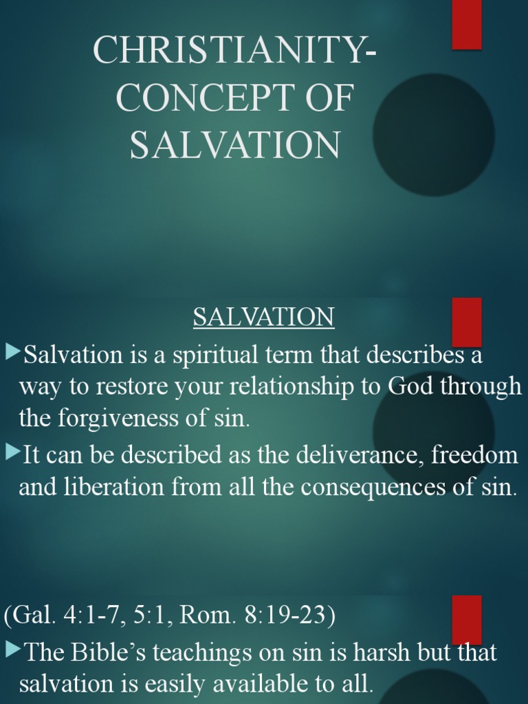 Christianity - Concept of Salvation | PDF | Jesus | Sanctification
