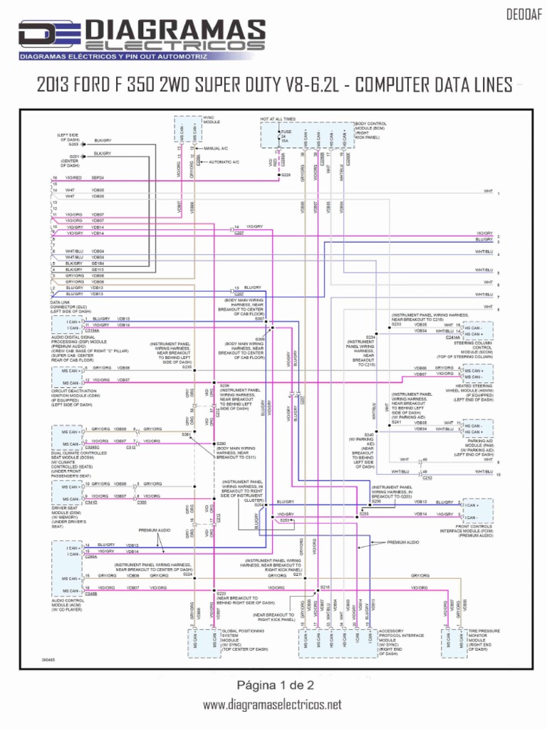 Diagramas Electricos FORD F 350 2WD SUPER DUTY V8-6.2L 2013 FREE_opt (2) | PDF