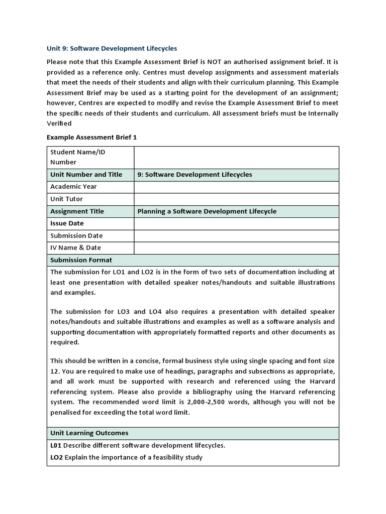 Unit 9 Software Development Lifecycles | PDF | Product Lifecycle ...