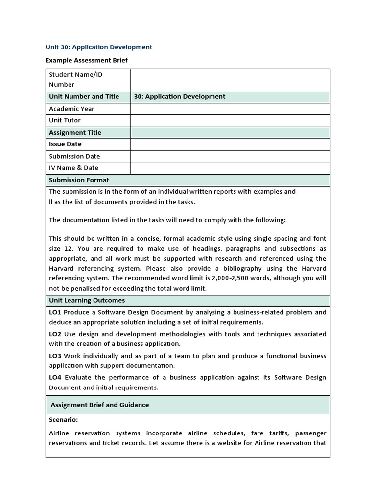 Unit 30 Application Development | PDF | Software Development | Software