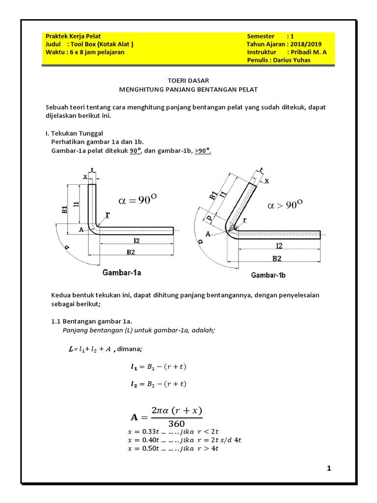 Menghitung Bentangan Bending Plate | PDF