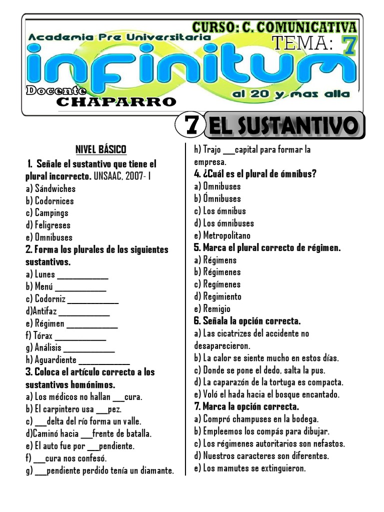 Pluralización de Sustantivos en Español | PDF | Sustantivo | Género ...