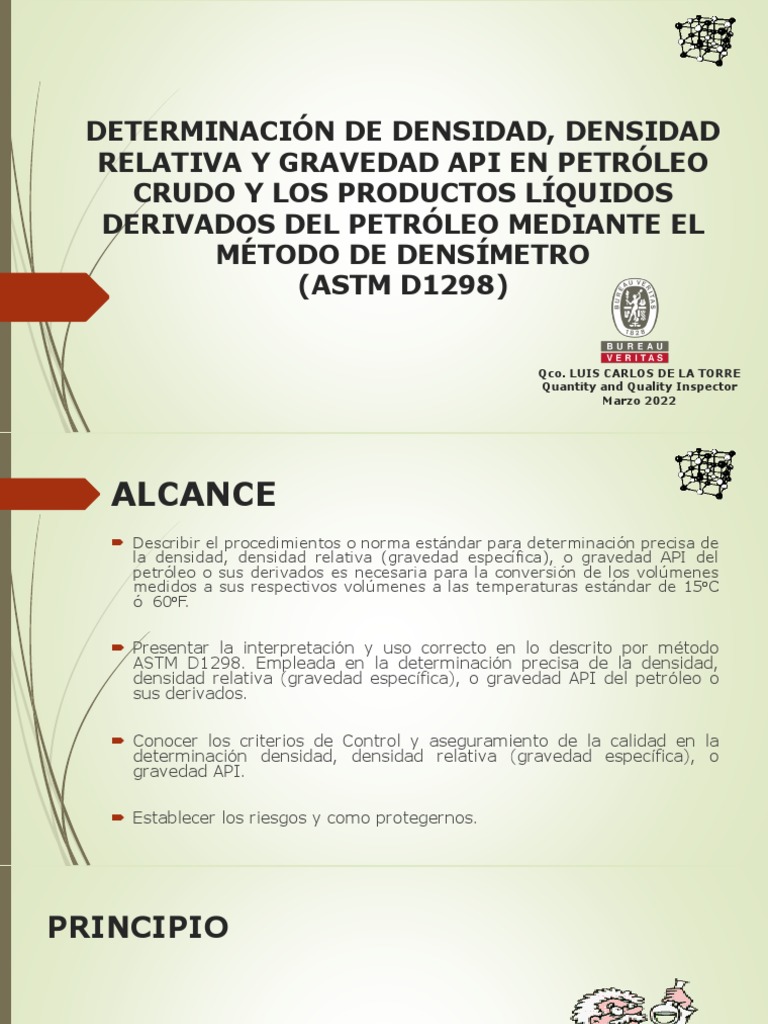 Analisis Basicos Laboratorio Hidrocarburos (ASTM 1298) | PDF | Petróleo ...