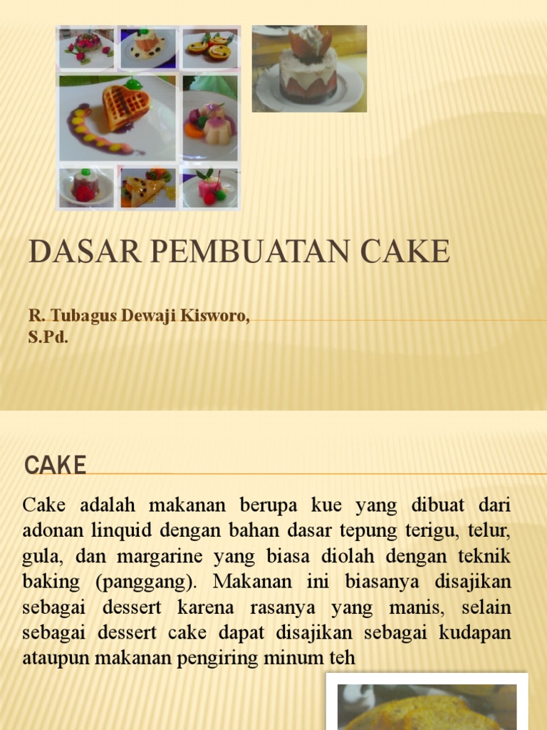 Dasar Pembuatan Cake | PDF