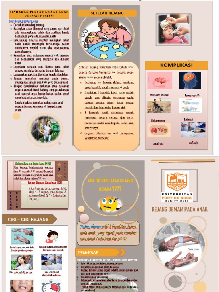Leaflet Kejang Demam Fix | PDF
