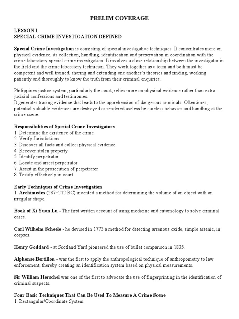 Special Crime Investigation Techniques | PDF | Polygraph | Forensic Science