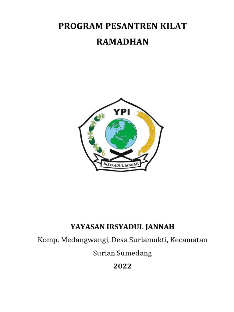 PROGRAM KERJA PESANTREN KILAT Yayasan Irsyadul Jannah | PDF