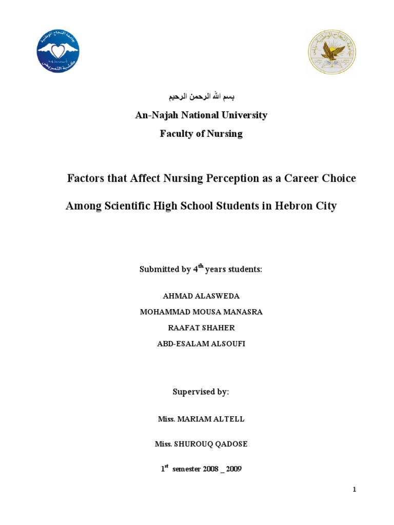 Factors That Affect Nursing Perception As A Career Choice Among ...