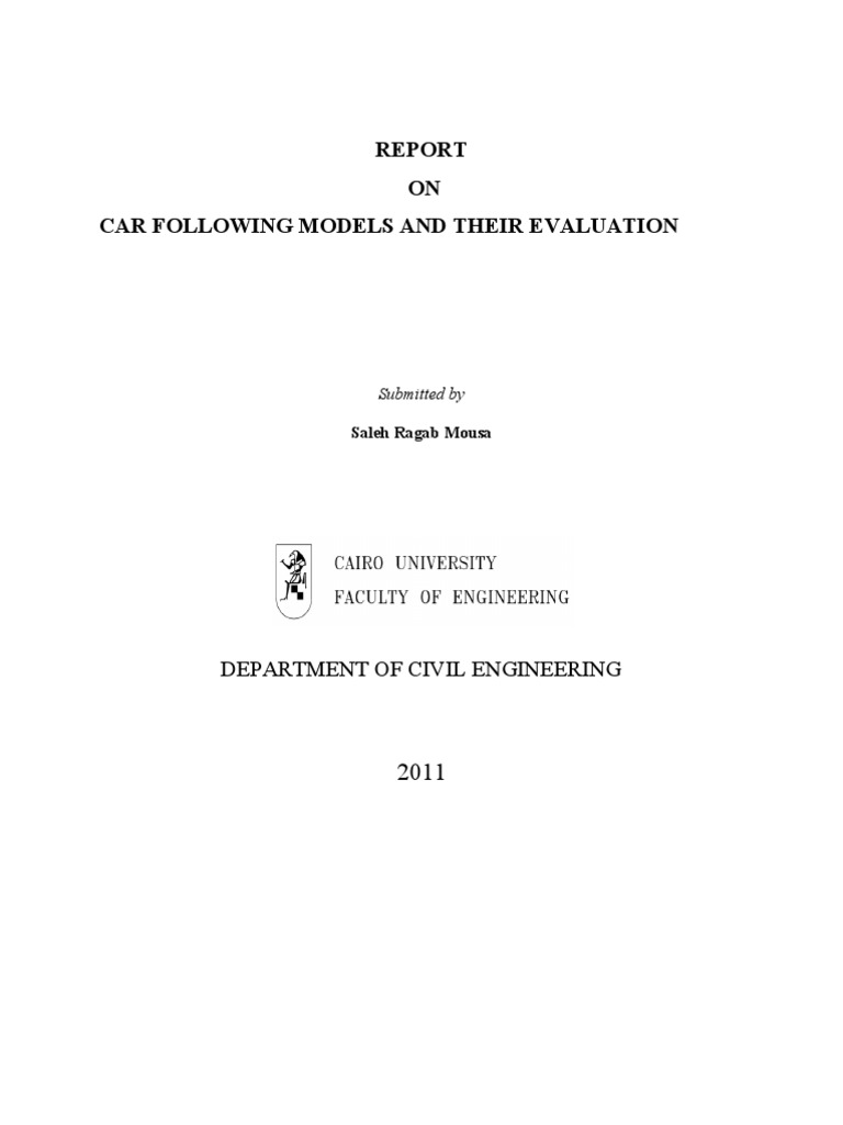 Car Following Models Evaluation | PDF | Traffic Congestion | Traffic
