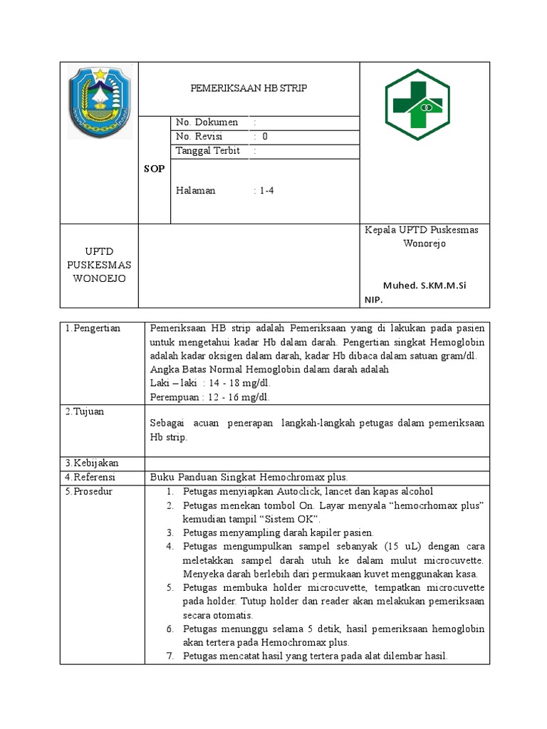 SOP HB Strip (Print) | PDF