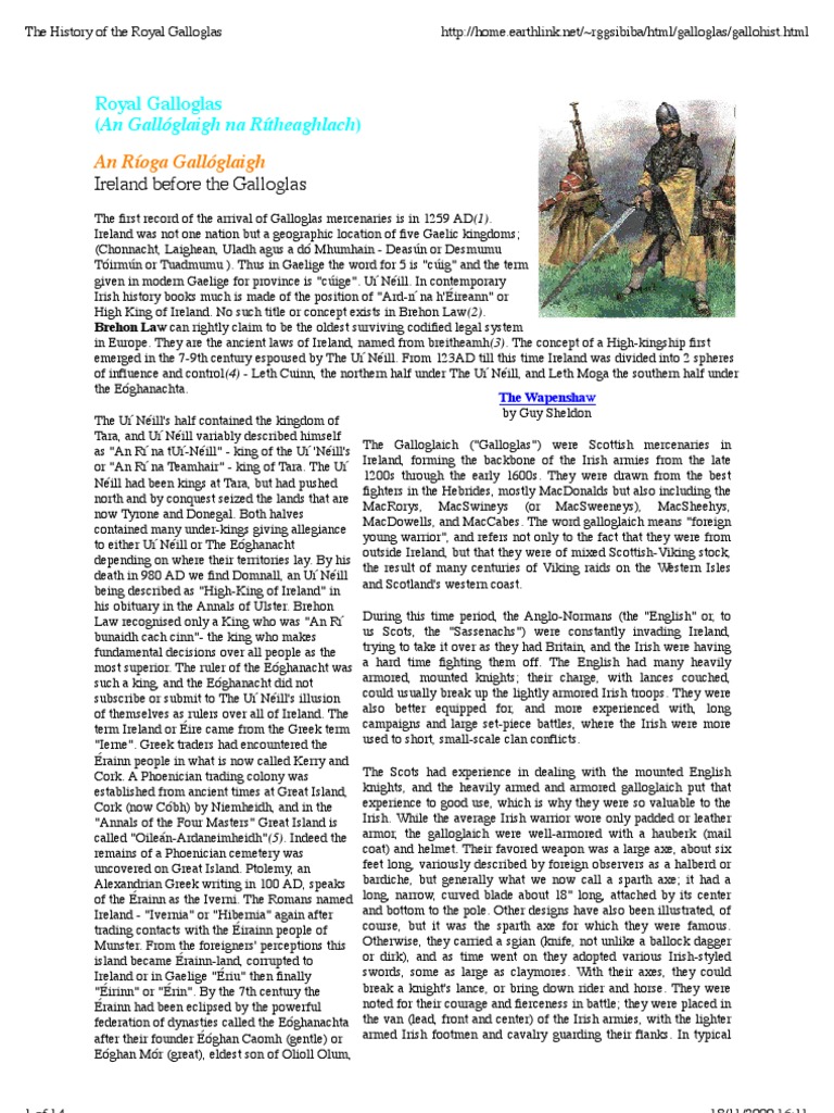 The History of The Royal Galloglas | PDF | Celts | Ireland
