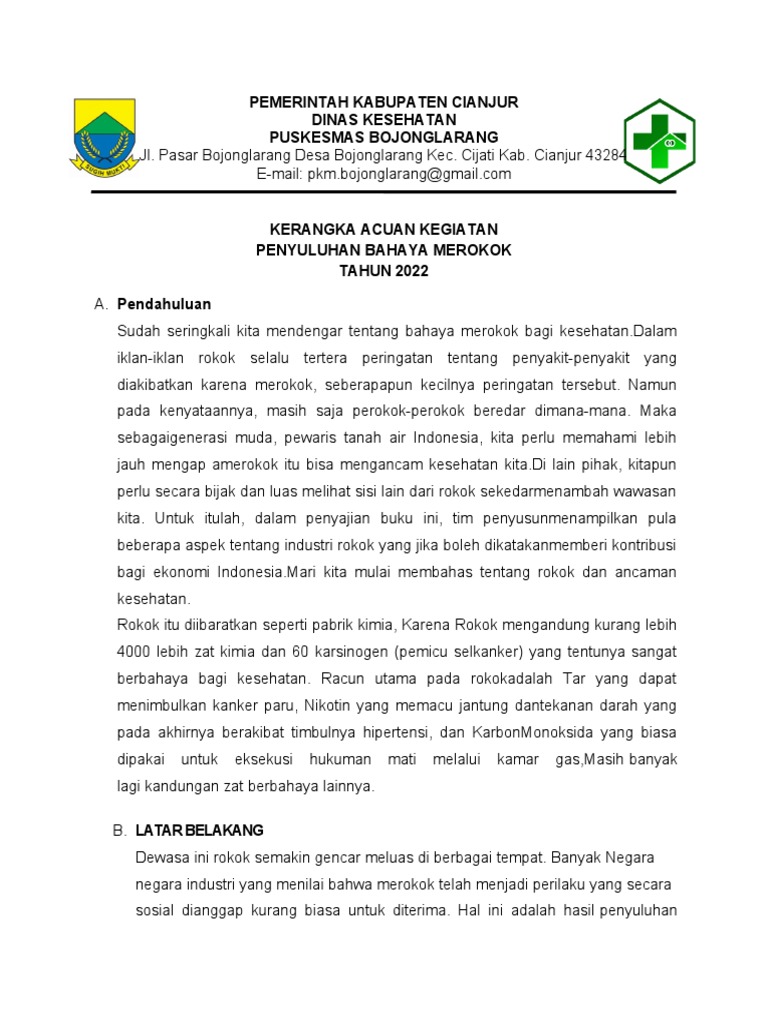 KAK PELATIHAN KADER Tentang UBM | PDF