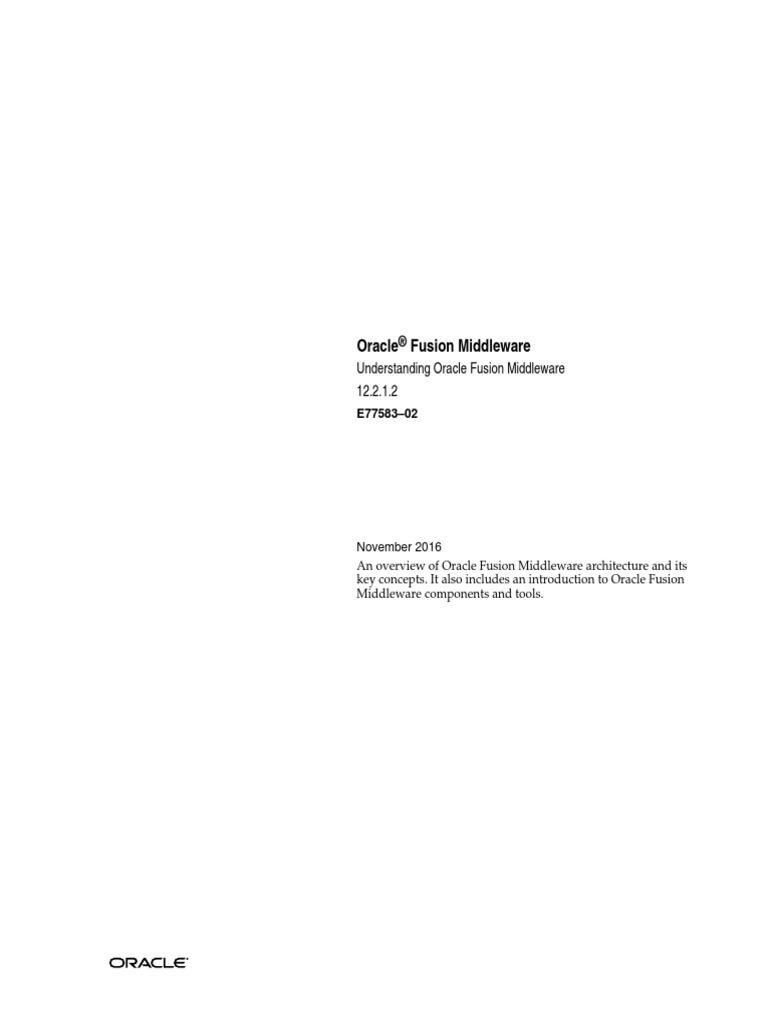 Understanding Oracle Fusion Middleware Pdf Networking Internet And Web