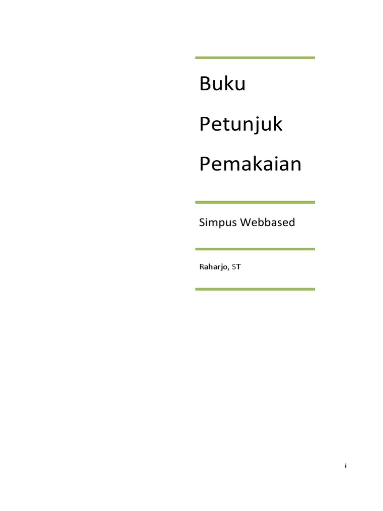Panduan Penggunaan Simpus Webbased | PDF