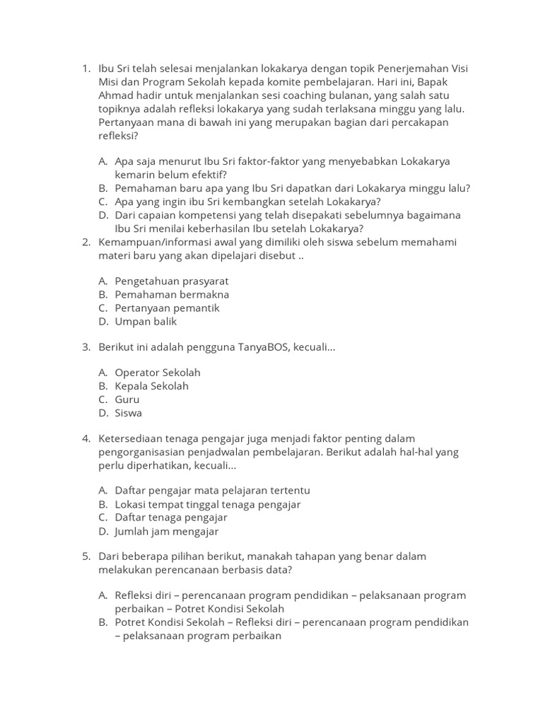 Soal Post Test Iht Kurikulum Merdeka | PDF