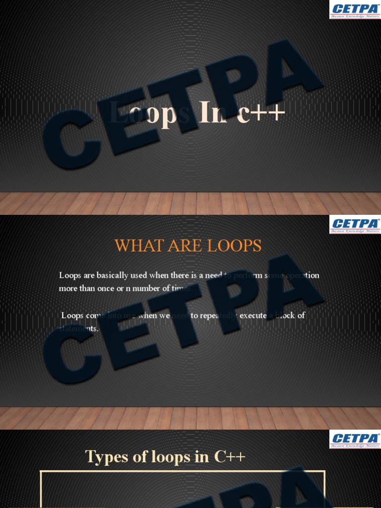 Loops in C++ | Download Free PDF | Control Flow | Computer Science