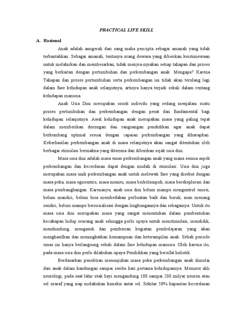Practical Life Skill | PDF