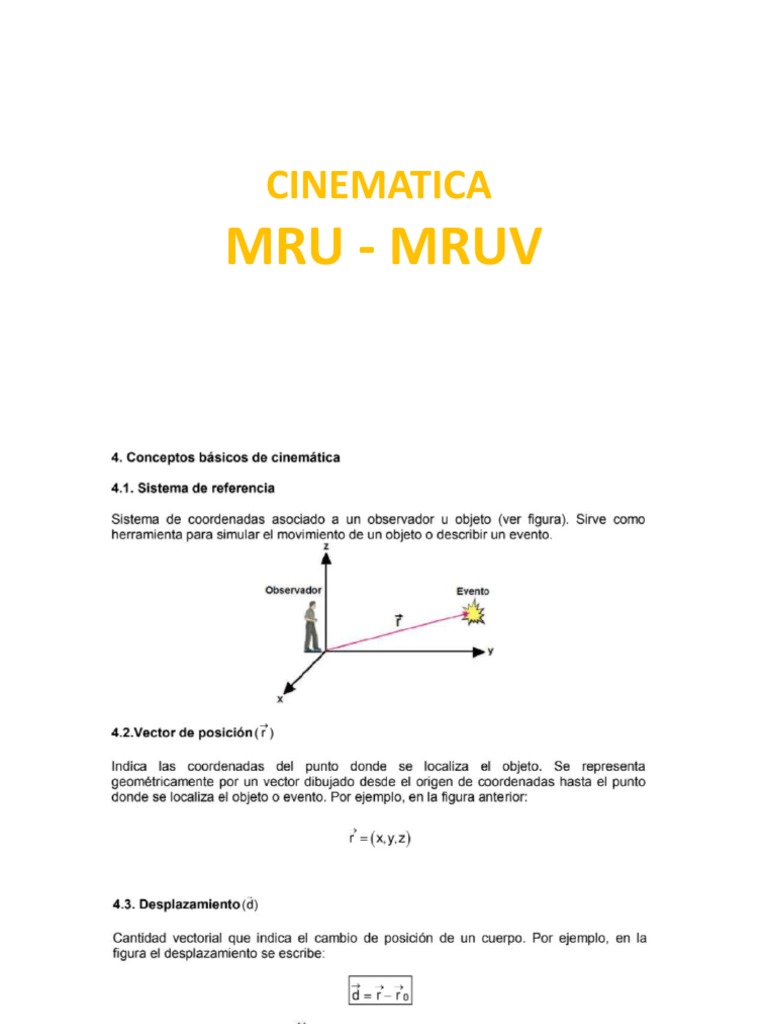Cinematica Mru Mruv | PDF