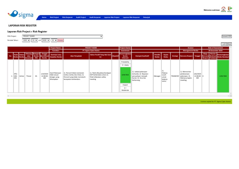 Lap Risk Register | PDF