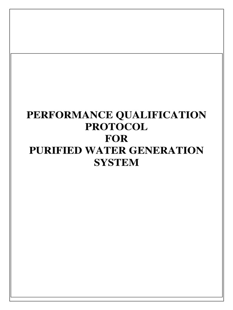 Purified Water System Qualification Protocol | PDF | Total Organic ...